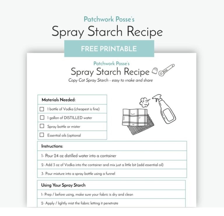 Homemade Spray Starch - Patchwork Posse