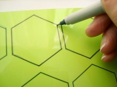 How to Make Your Own Plastic Hexagon Template - Patchwork Posse