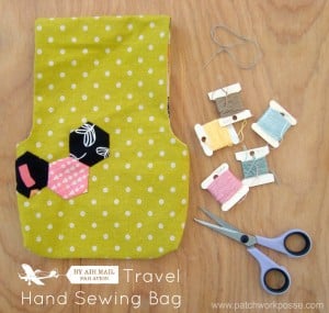 Small Travel Bag for Hand Stitching with Hexagons - Patchwork Posse