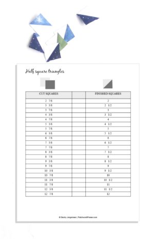 Free Printable Half Square Triangles - Patchwork Posse