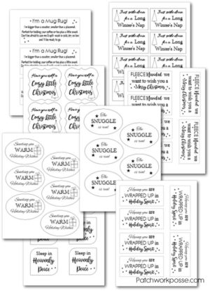 Blanket Gift Tag Printable - 8 templates! - Patchwork Posse