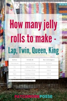 How Many Jelly Rolls to Make a Quilt (Lap, Twin, Queen, King ...
