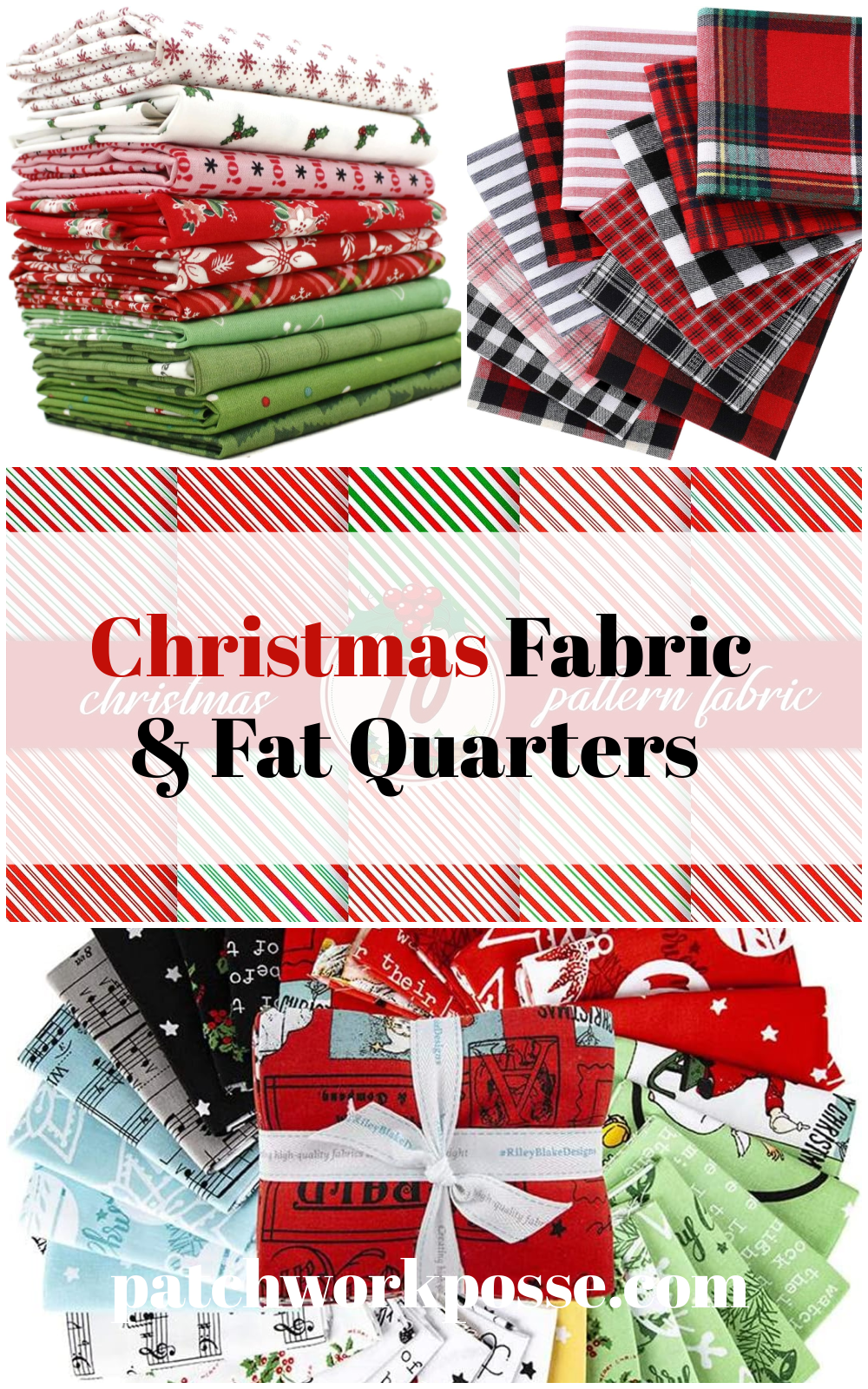 Christmas Fabric Fat Quarters - Patchwork Posse