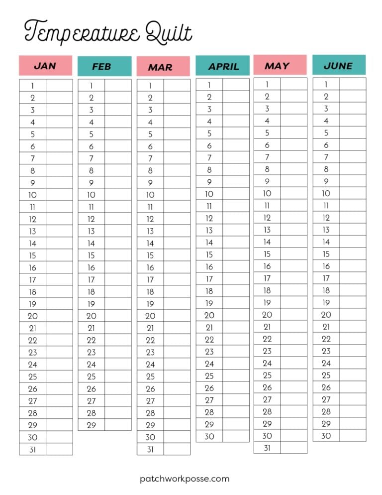 Temperature Quilt Pattern and Quilt Along - Patchwork Posse
