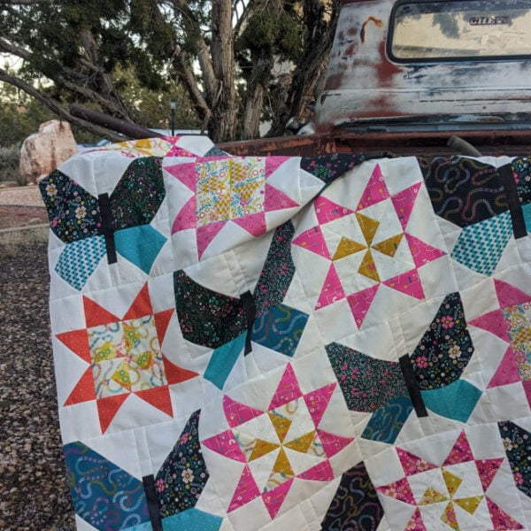3-D Prairie Point Pinwheel Quilt Block - Patchwork Posse
