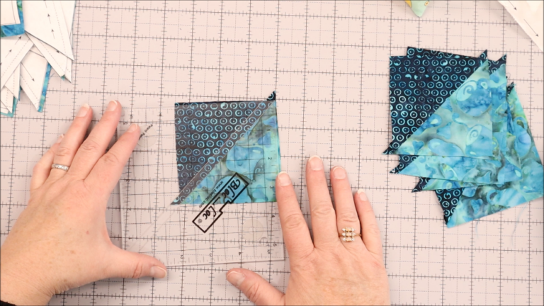 Squaring up Half Square Triangles with the Bloc Loc Ruler - Patchwork Posse