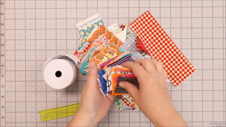Sewing Scraps Together Using Ticker Tape - Patchwork Posse