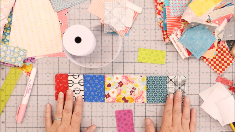 Sewing Scraps Together Using Ticker Tape - Patchwork Posse