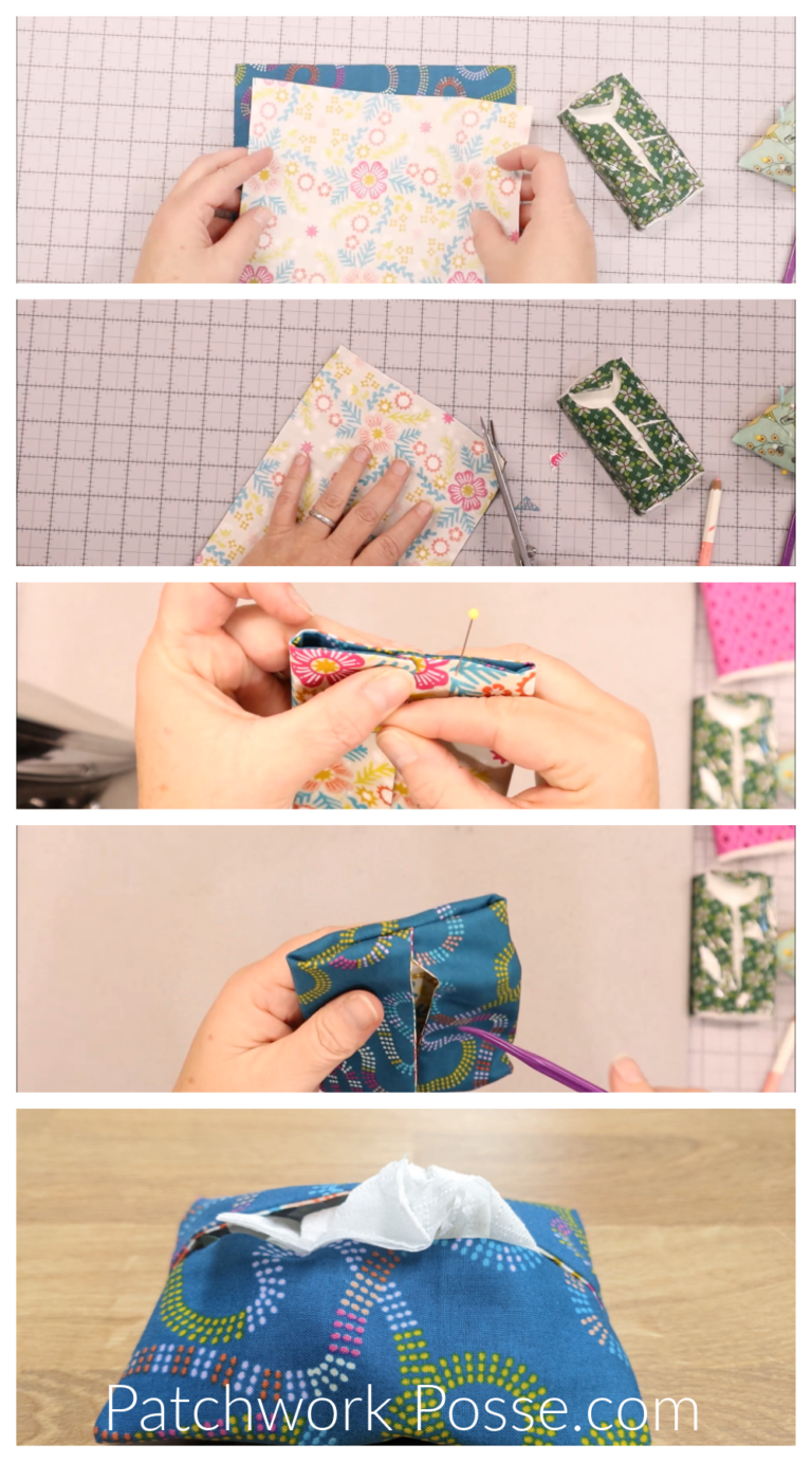 5 Minute Travel Tissue Holder Pattern - Patchwork Posse