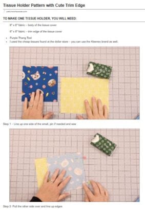 Tissue Holder Pattern with Cute Trim Edge - Patchwork Posse