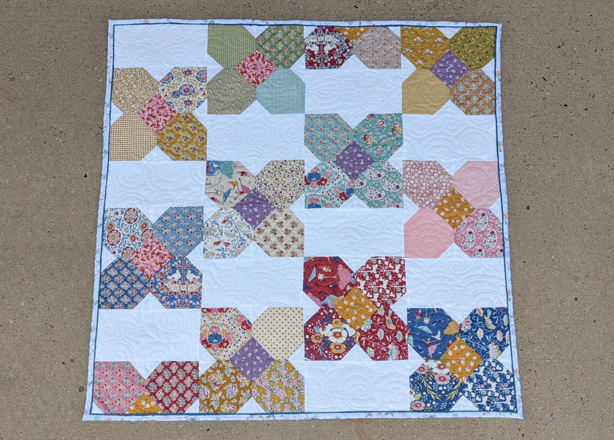 Charm Blossom Baby Quilt Pattern - Charm Pack Friendly - Patchwork Posse