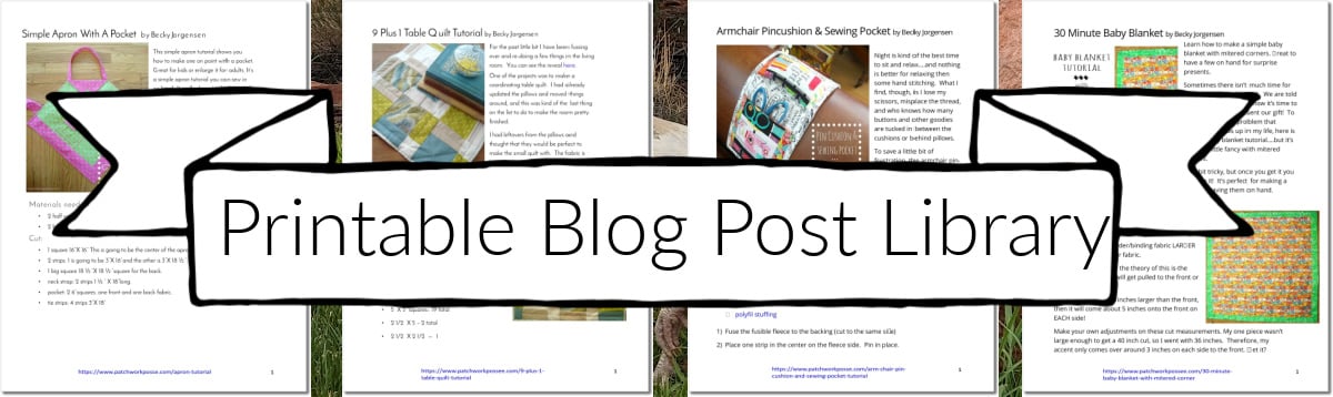 Printable Posts PDF Library - Patchwork Posse