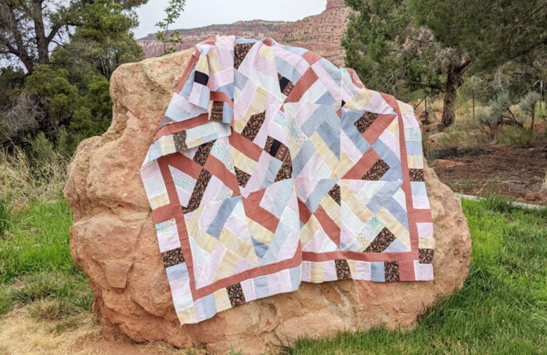 Spinning Ribbons Quilt: Easy Quilt Pattern Using Scrappy Fabric Strips ...