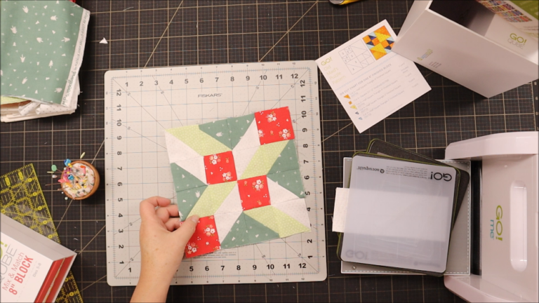 EQ and AccuQuilt Qube - Free Table Topper Pattern - Patchwork Posse