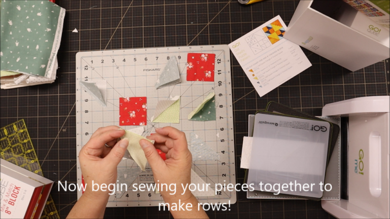EQ and AccuQuilt Qube - Free Table Topper Pattern - Patchwork Posse