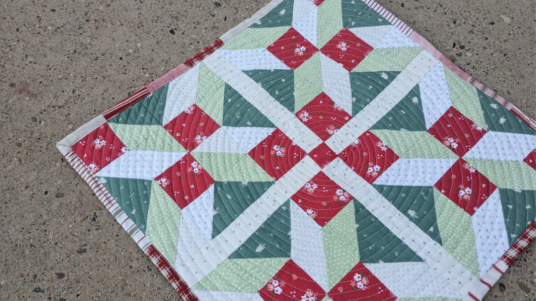 EQ and AccuQuilt Qube - Free Table Topper Pattern - Patchwork Posse