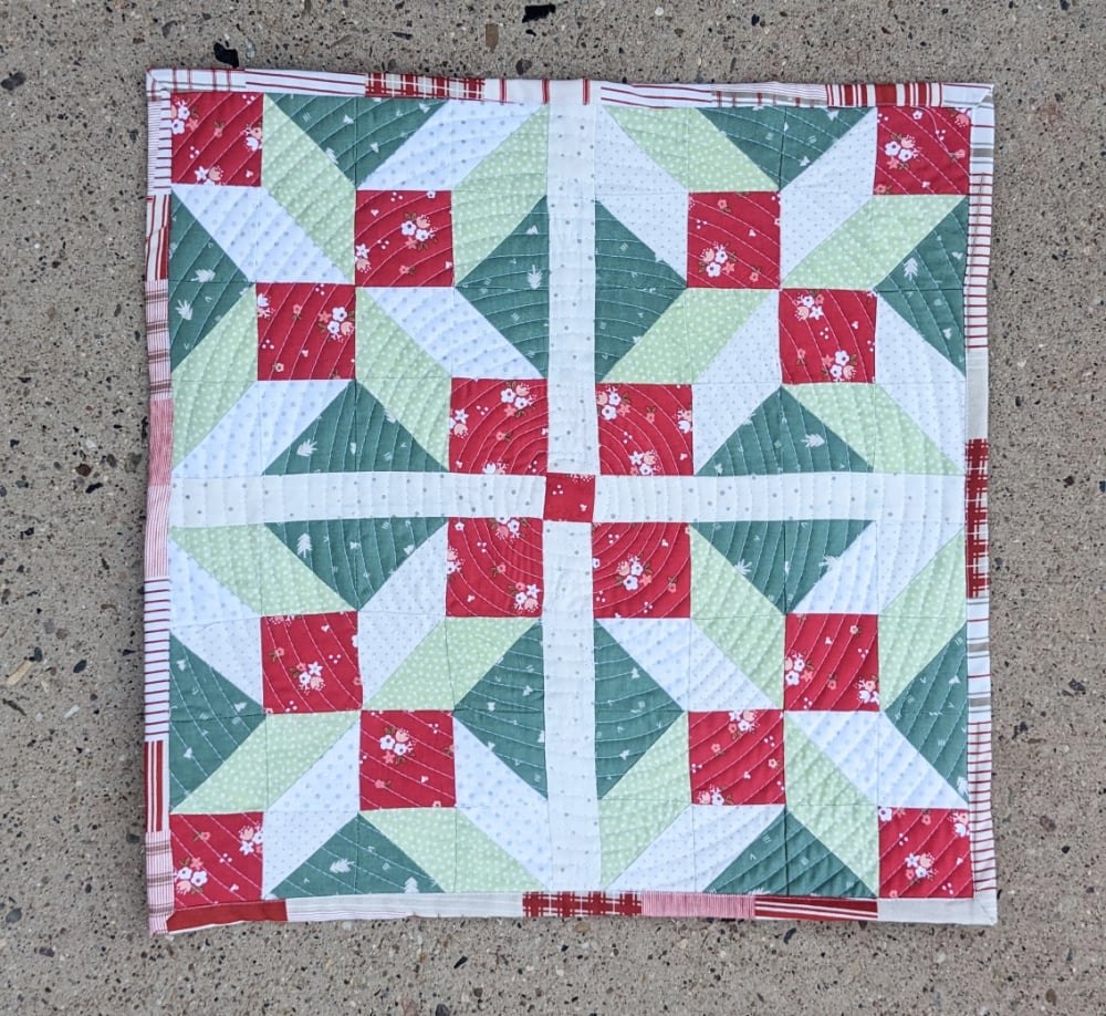 EQ and AccuQuilt Qube - Free Table Topper Pattern - Patchwork Posse