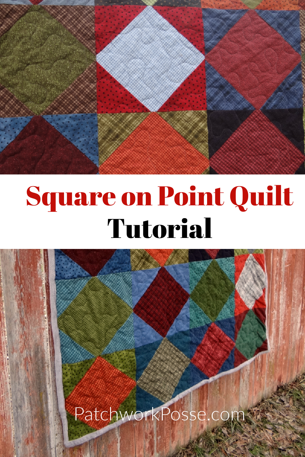 Square on Point Quilt Tutorial - Patchwork Posse