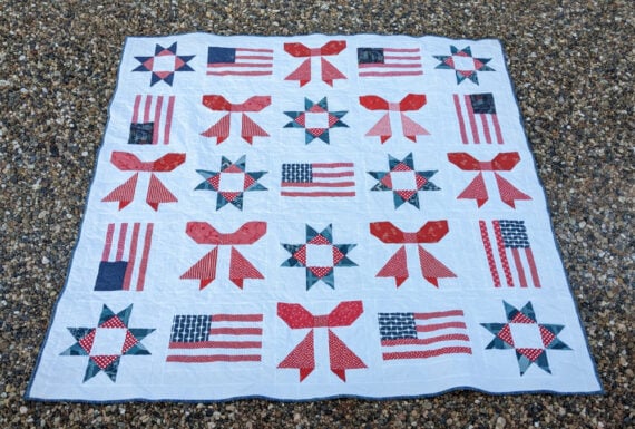 Sweet Liberty Quilt Pattern - Patriotic Flag, Ribbon and Star quilt ...