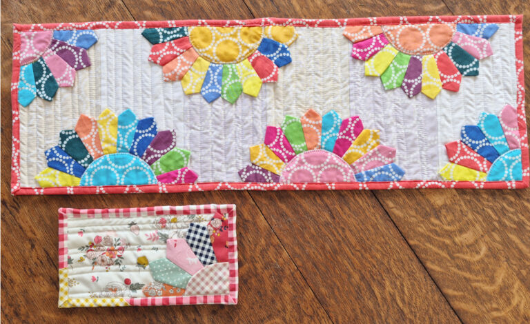 Dresden Plates Table Runner & Mug Rug - a Pattern Set - Patchwork Posse